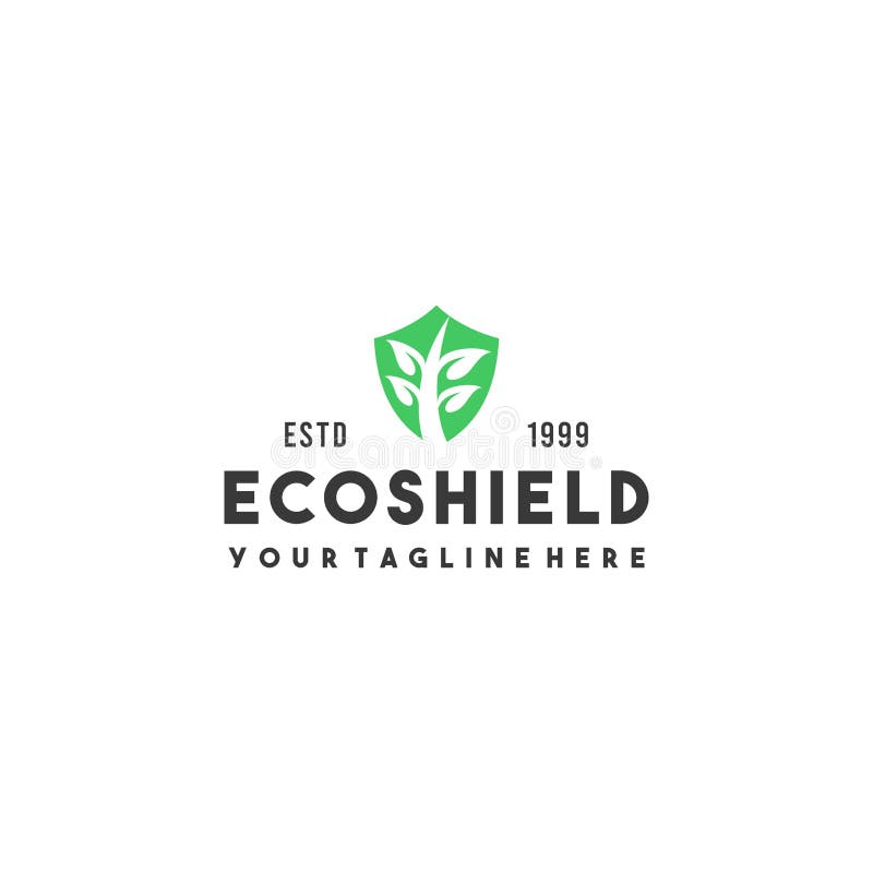 Creative Eco Shield Logo Design Stock Illustration - Illustration of ...