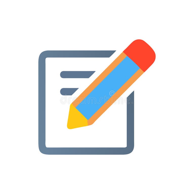 Creative Editing Icon for Design Stock Illustration - Illustration of ...