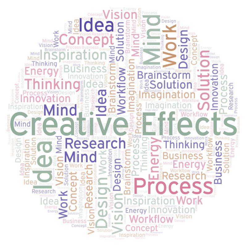 Creative Effects Word Cloud, Made with Text only. Stock Illustration ...