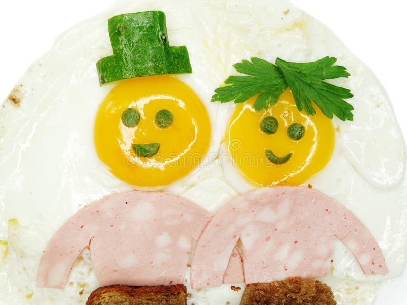 Creative Egg Breakfast for Child Face Form Stock Image - Image of ...