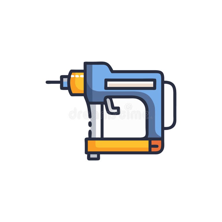 Creative Electric Nail Gun Design Icon Stock Photo - Illustration of ...