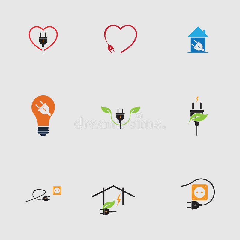 Creative Electrical Plug Logo Concept Vector Design Stock Vector ...