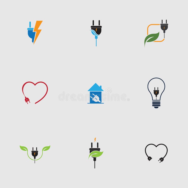 Creative Electrical Plug Logo Concept Vector Design Stock Vector ...