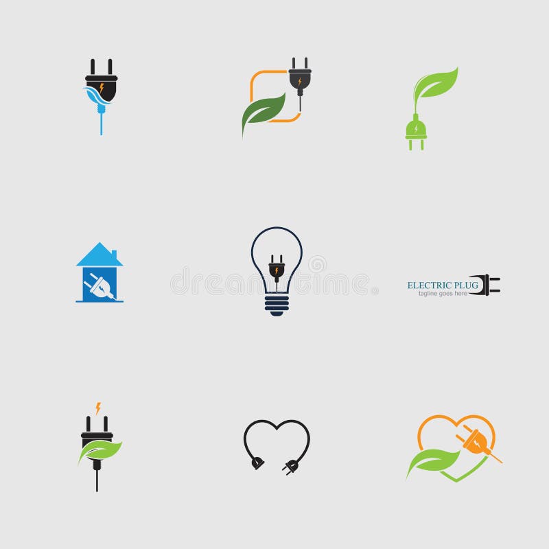 Creative Electrical Plug Logo Concept Vector Design Stock Vector ...