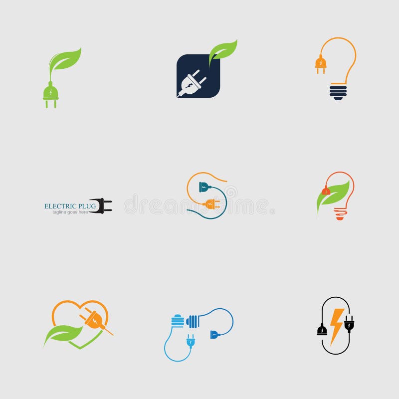Creative Electrical Plug Logo Concept Vector Design Stock Vector ...