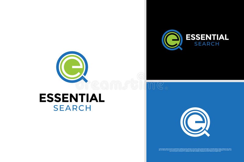 Creative Elegant Search Logo Vector Design Stock Vector - Illustration ...
