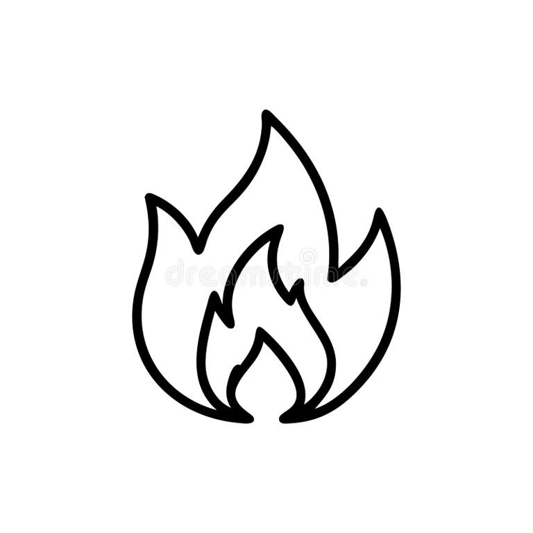 Creative Elemental Fire Icon for Spells Stock Vector - Illustration of ...