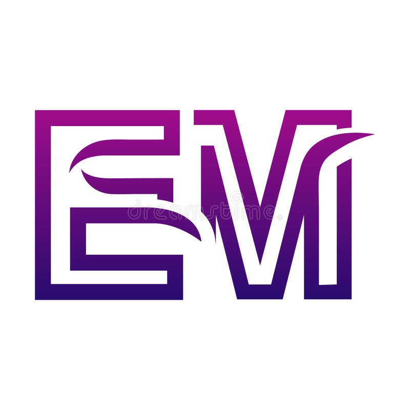 Creative EM Logo Icon Design Stock Vector - Illustration of creative ...