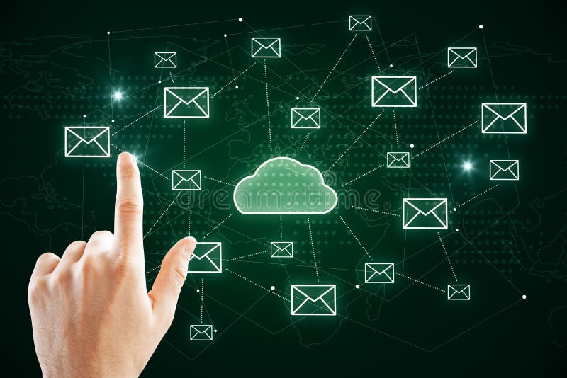 Creative Email Cloud Background Stock Image - Image of email, hacking ...
