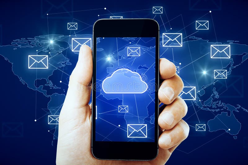Creative Email Cloud Background Stock Image - Image of email, hacking ...