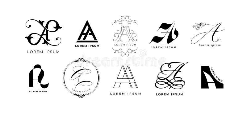 Creative a Emblem. Letter a Monogram for Art School, Architecture ...