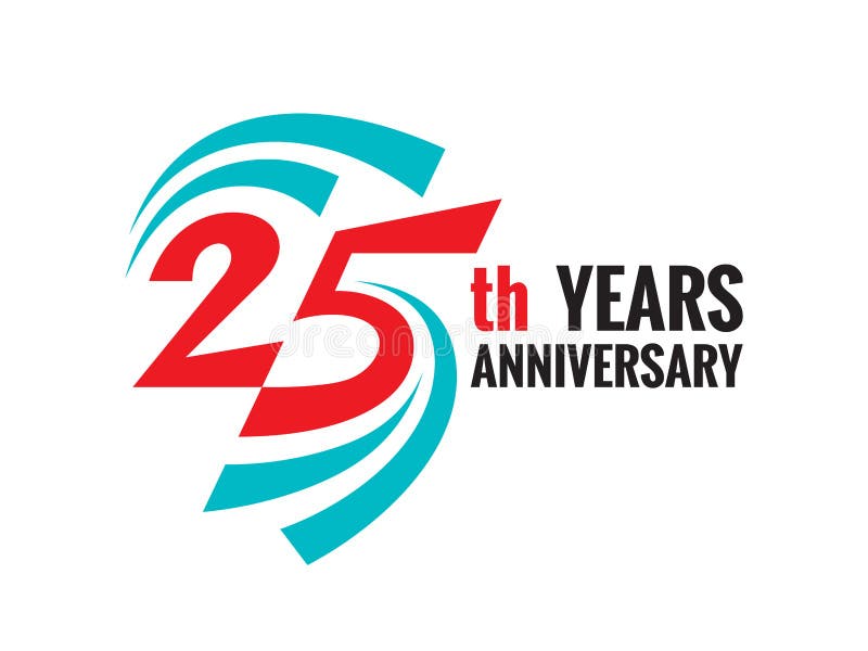 Creative Emblem 25 Th Years Anniversary. Twenty Five Template Logo ...