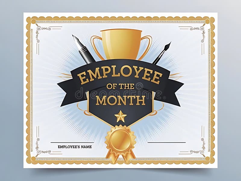 Creative Employee Award Certificate Design for Office Recognition Stock ...