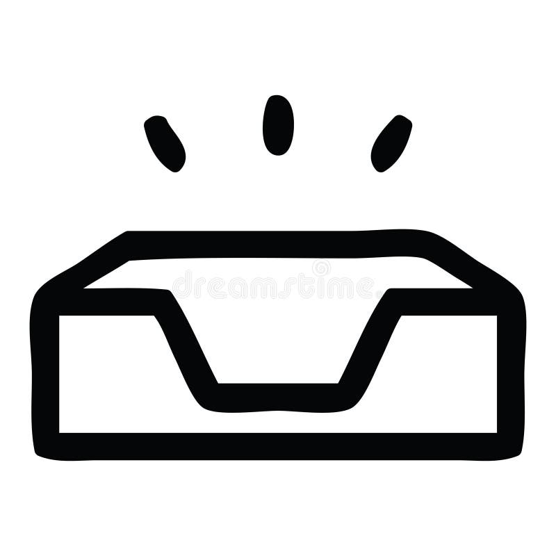 A Creative Empty in Tray Icon Stock Vector - Illustration of vector ...