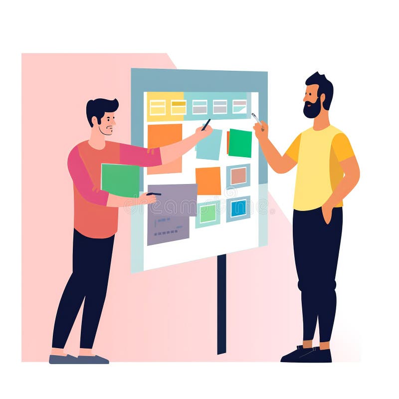 UI Design Team Brainstorming Ideas, Flat Illustration Stock ...