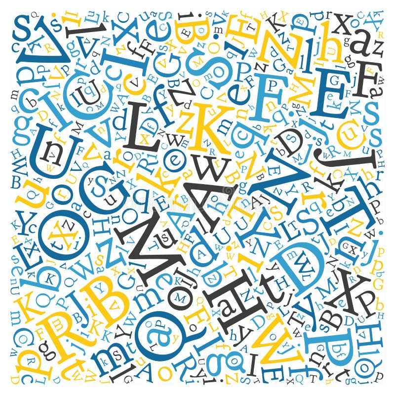 Creative English Alphabet Texture Background Stock Illustration ...