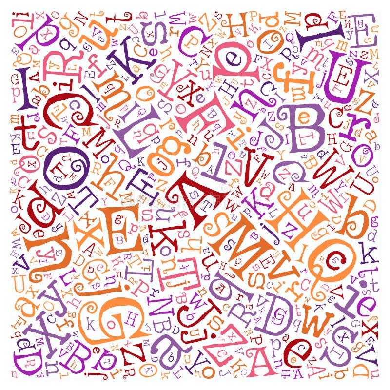 Creative English Alphabet Texture Background Stock Illustration ...