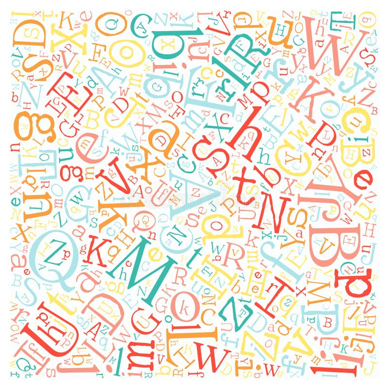 Creative English Alphabet Texture Background Stock Illustration ...