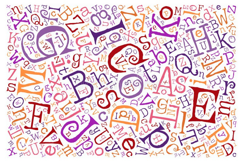 Creative English Alphabet Texture Background Stock Illustration ...