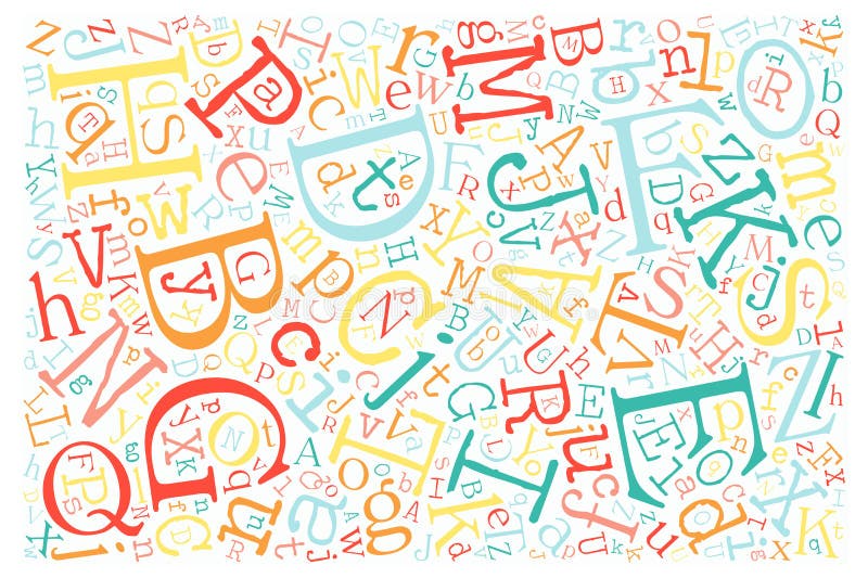 Creative English Alphabet Texture Background Stock Illustration ...