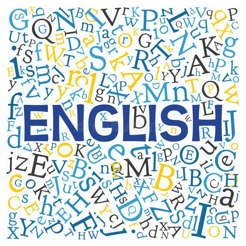 Creative English Alphabet Texture Background Stock Illustration ...