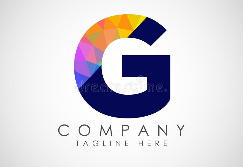 Creative English G Alphabet Low Poly Style Stock Vector - Illustration ...