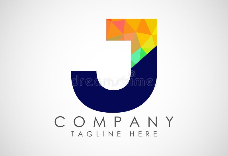Creative English J Alphabet Low Poly Style Stock Vector - Illustration ...