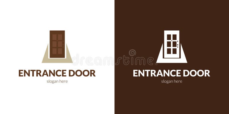 Creative Entrance Door Logo Stock Vector - Illustration of frame ...