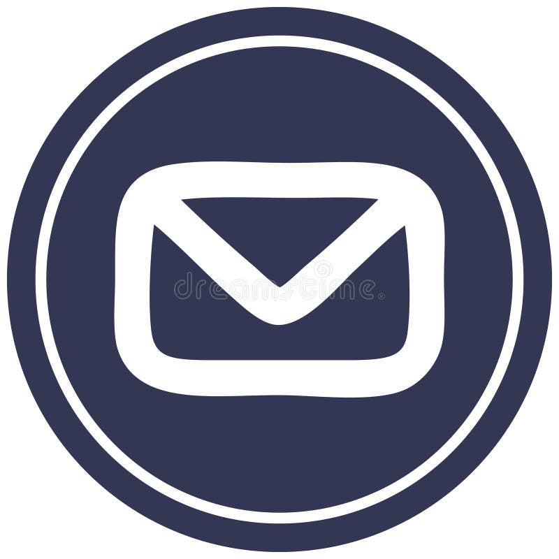 A Creative Envelope Letter Circular Icon Stock Vector - Illustration of ...