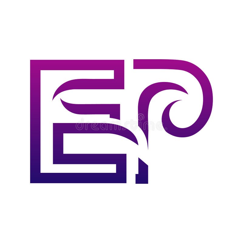 Creative EP Logo Icon Design Stock Vector - Illustration of blue ...