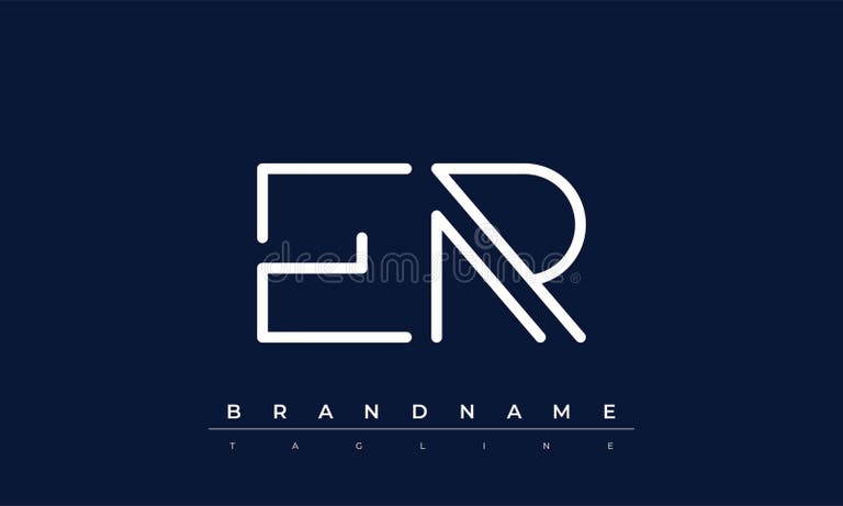 Creative ER Letter Initial Logo Vector Image Stock Vector ...