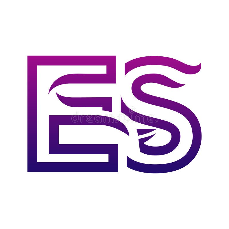 Creative ES Logo Icon Design Stock Vector - Illustration of edge ...