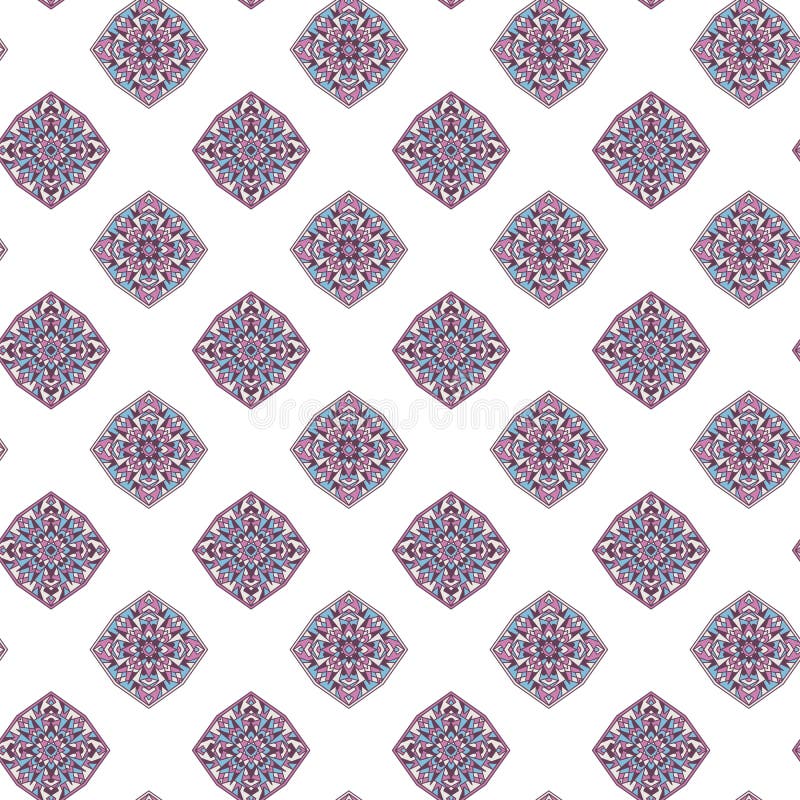 Creative Ethnic Style Square Seamless Pattern. Unique Geometric Vector ...