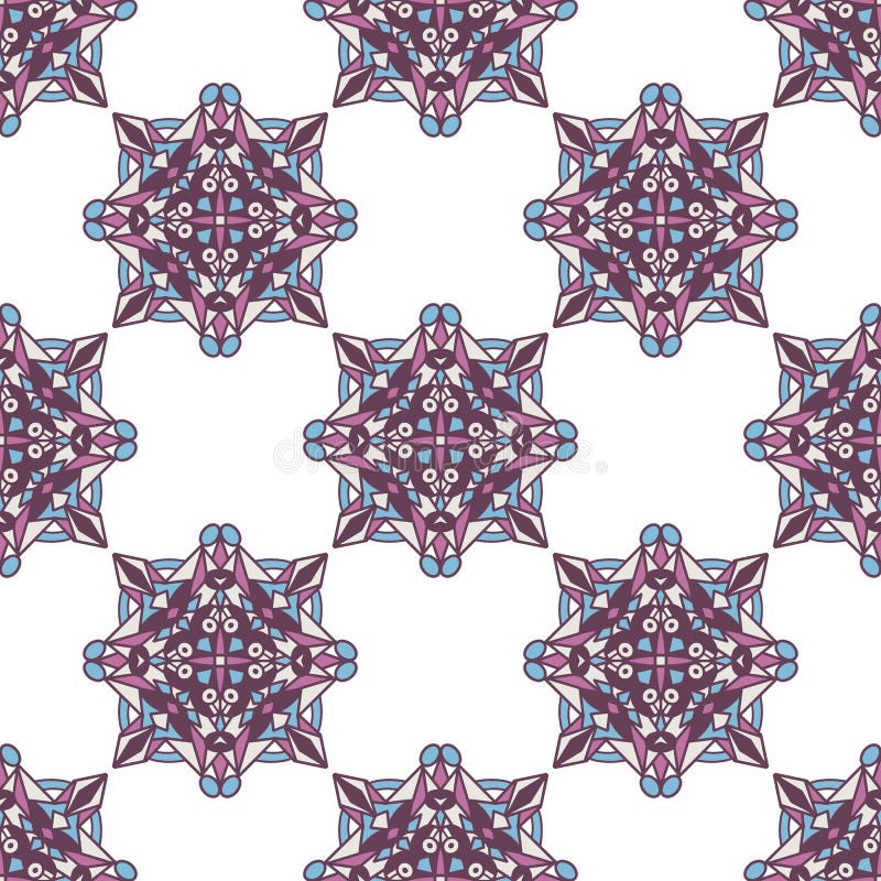 Creative Ethnic Style Square Seamless Pattern. Unique Geometric Vector ...