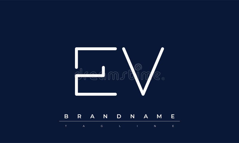 Creative EV Letter Initial Logo Vector Image Stock Vector ...
