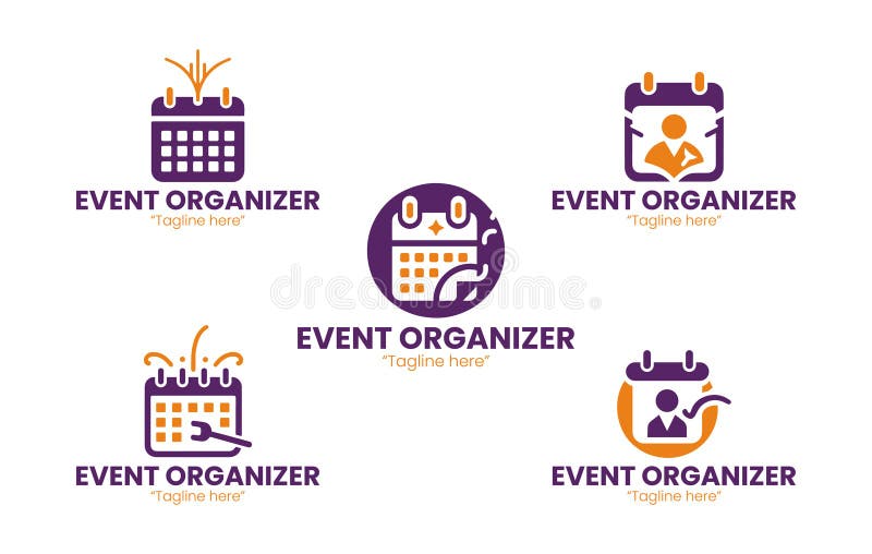 5 Creative Event Organizer Logo Set for Parties, Conferences, and ...
