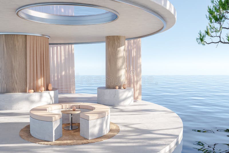 Creative Exclusive Sea View, Open Space Building Exterior Stock Photo ...