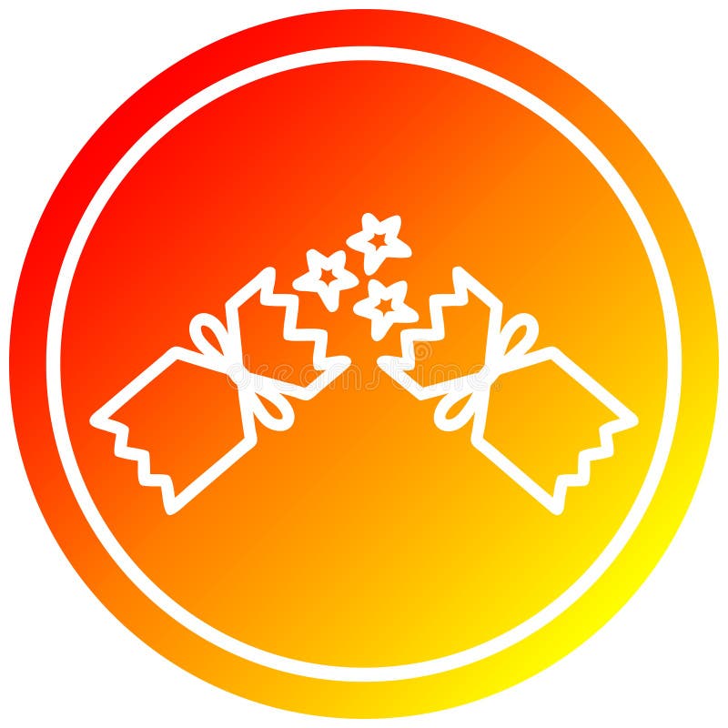 A Creative Exploding Christmas Cracker Circular in Hot Gradient Spectrum Stock Vector ...