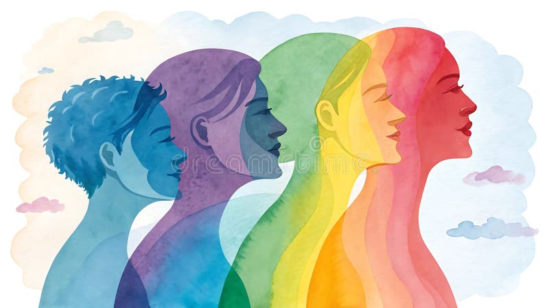 Creative Exploration of Multiple Personality Day in Overlapping Rainbow ...