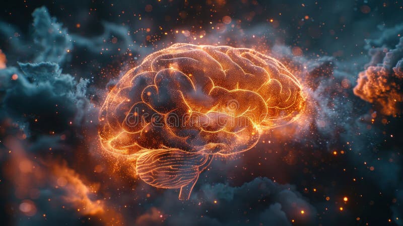 Creative Explosion: AI-Generated Human Brain Illustration with Fantasy ...