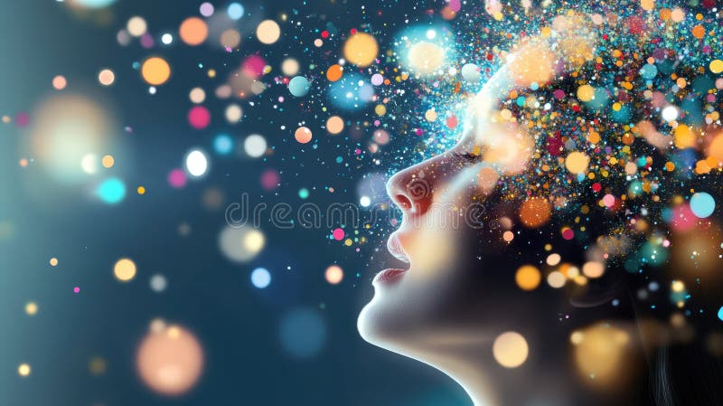 Creative Explosion of Colors and Ideas: Conceptual Illustration of ...