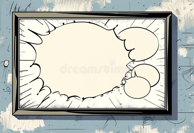 Creative Explosion of Ideas in a Broken Frame on a Blue Wall Stock ...