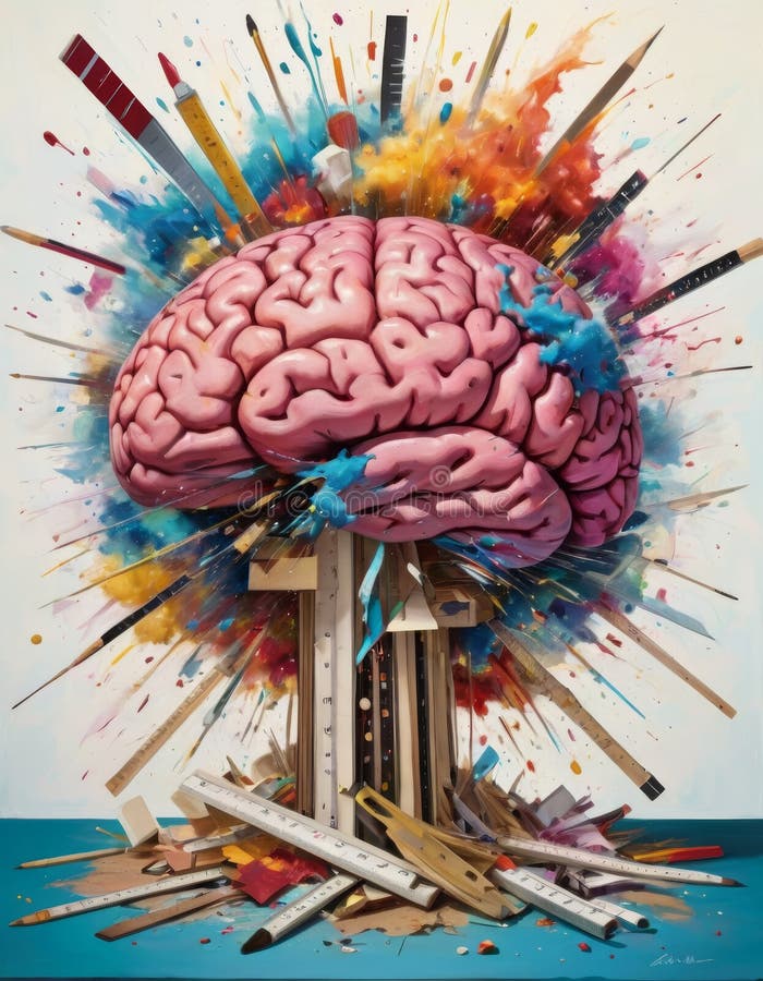 Creative Explosion of the Mind Stock Image - Image of conceptual, brain ...