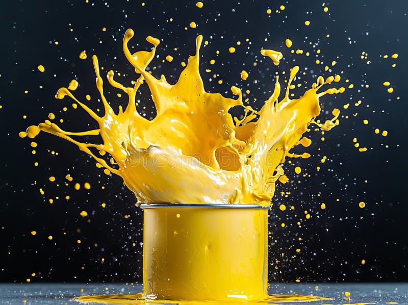 This Creative Explosion of Yellow Paint, Captured with a Long Exposure ...