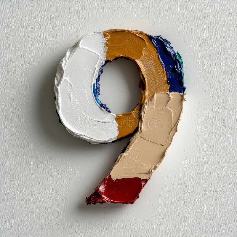 Creative Expression through Colorful Spray Paint Depicting the Number ...