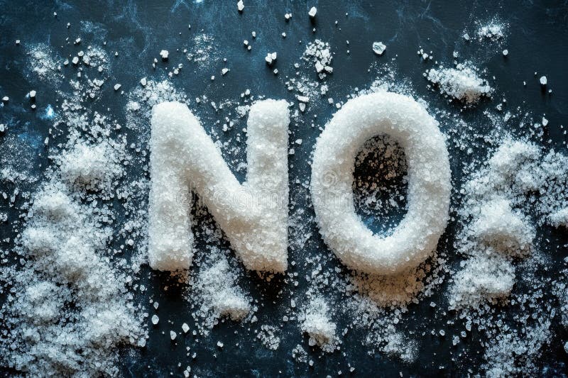 Creative Expression of Defiance Using Salt To Write the Word No on a ...