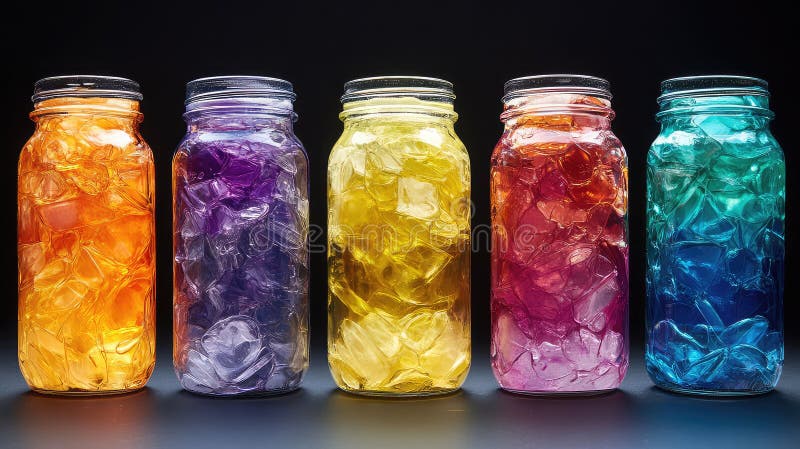 Creative Expression with Glass Jar Art Kits Stock Image - Image of ...