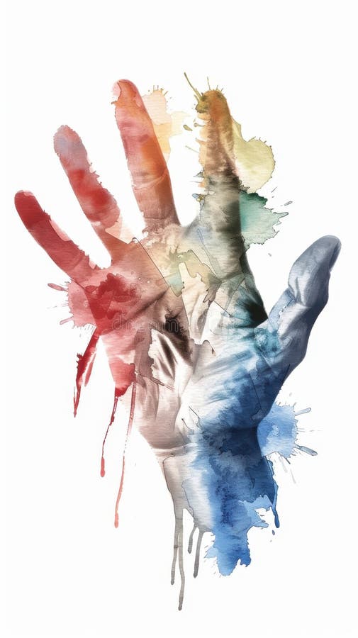 Creative Expression through Vibrant Multicolored Paint Splashes and ...