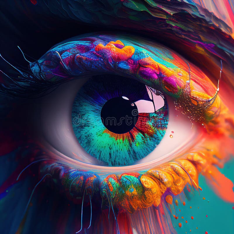 Creative Eye Concept Generative AI Stock Illustration - Illustration of ...