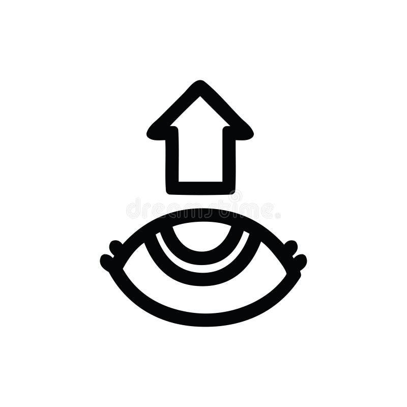 A Creative Eye Looking Up Icon Stock Vector - Illustration of direction ...